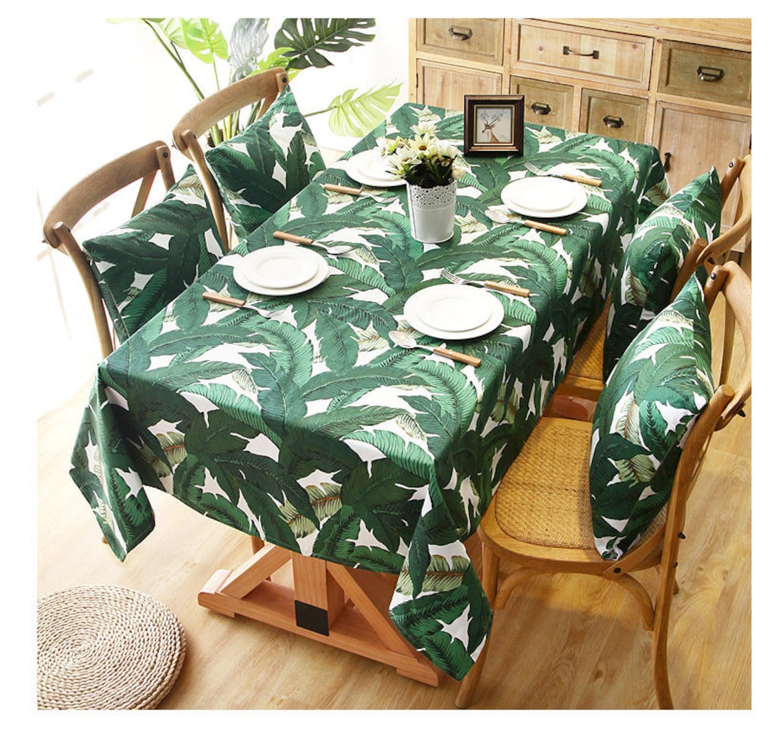 Coffee Tablecloth Palm Tree Rectangle Square Round Oval | Etsy