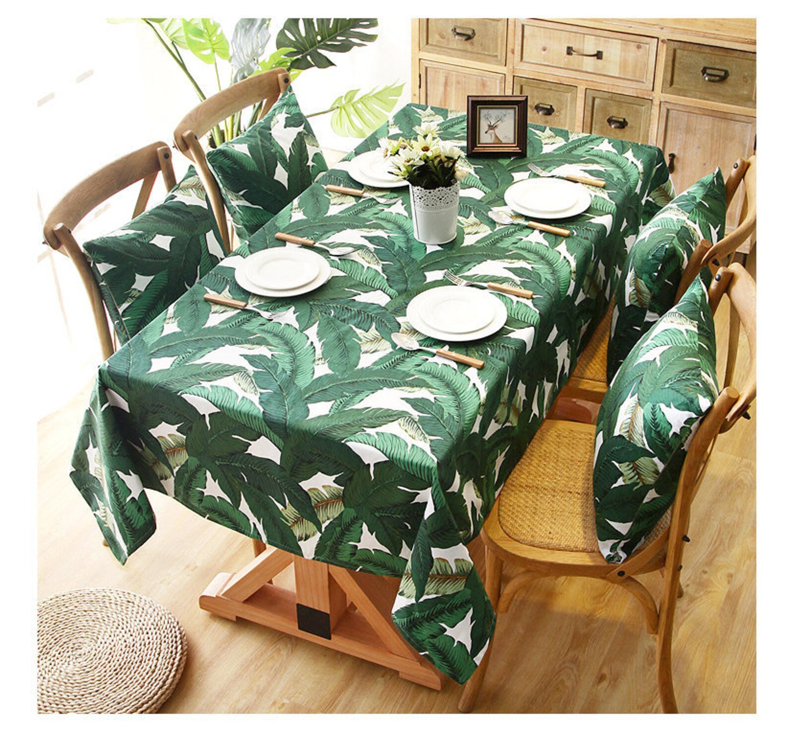 Coffee Tablecloth Palm Tree Rectangle Square Round Oval | Etsy