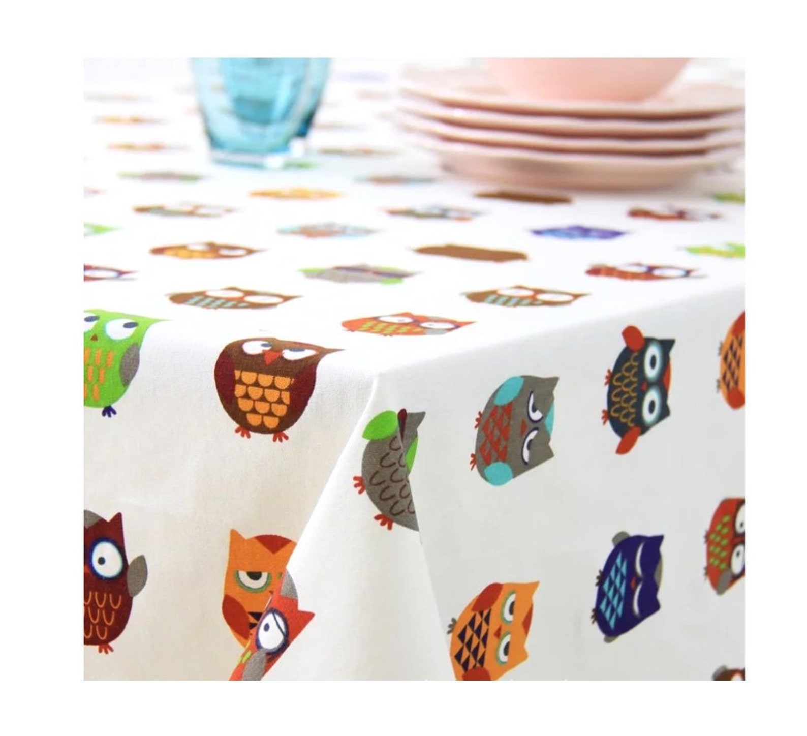Oval Tablecloth Owl Animal Rectangle Square Round Child Party,kids ...