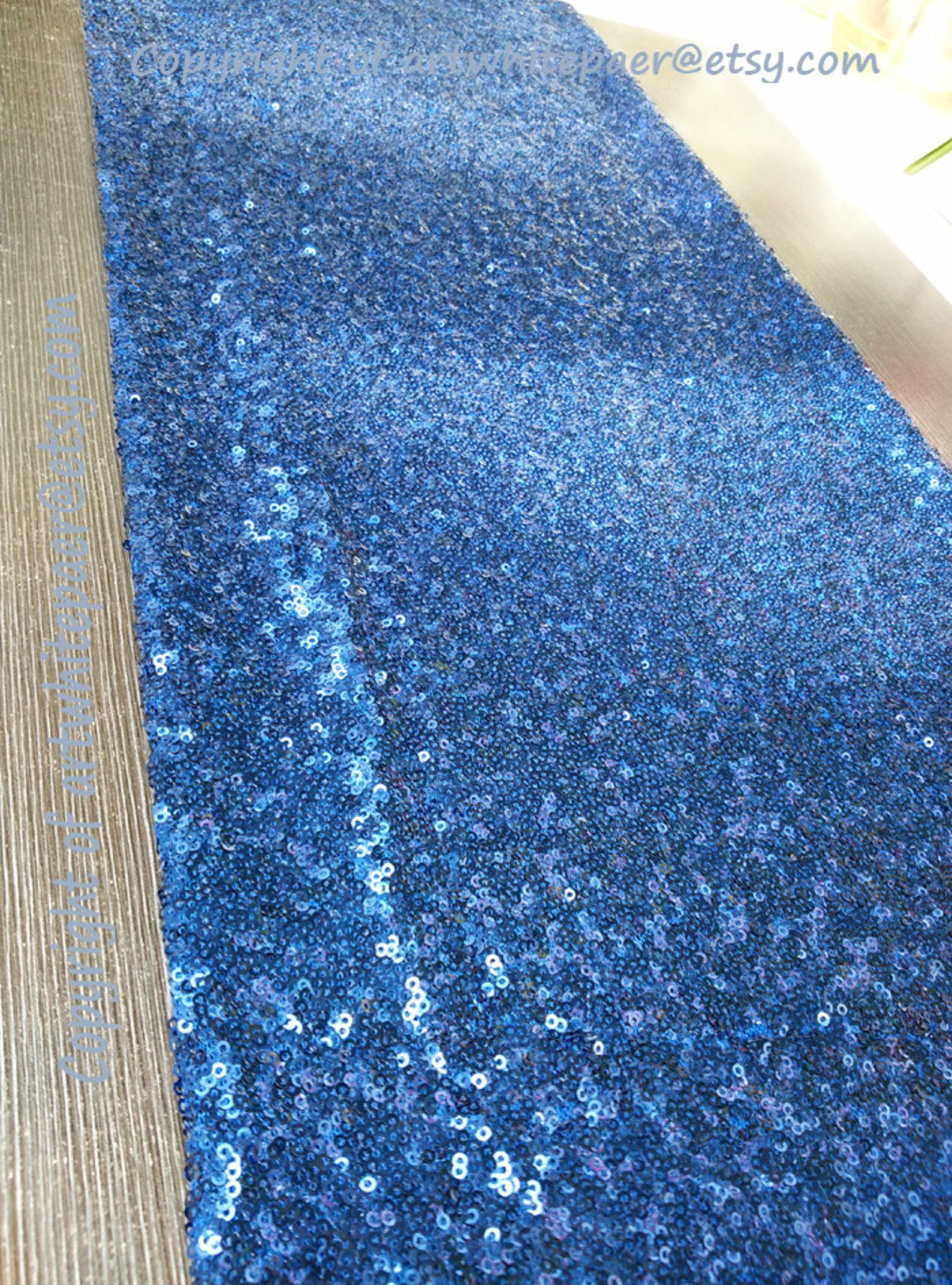Table Runner Royal Blue Glitz Sequin | Etsy