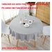 Linen Tablecloth Tassel Fringe 4 Colors Rectangle Square Round Oval ...