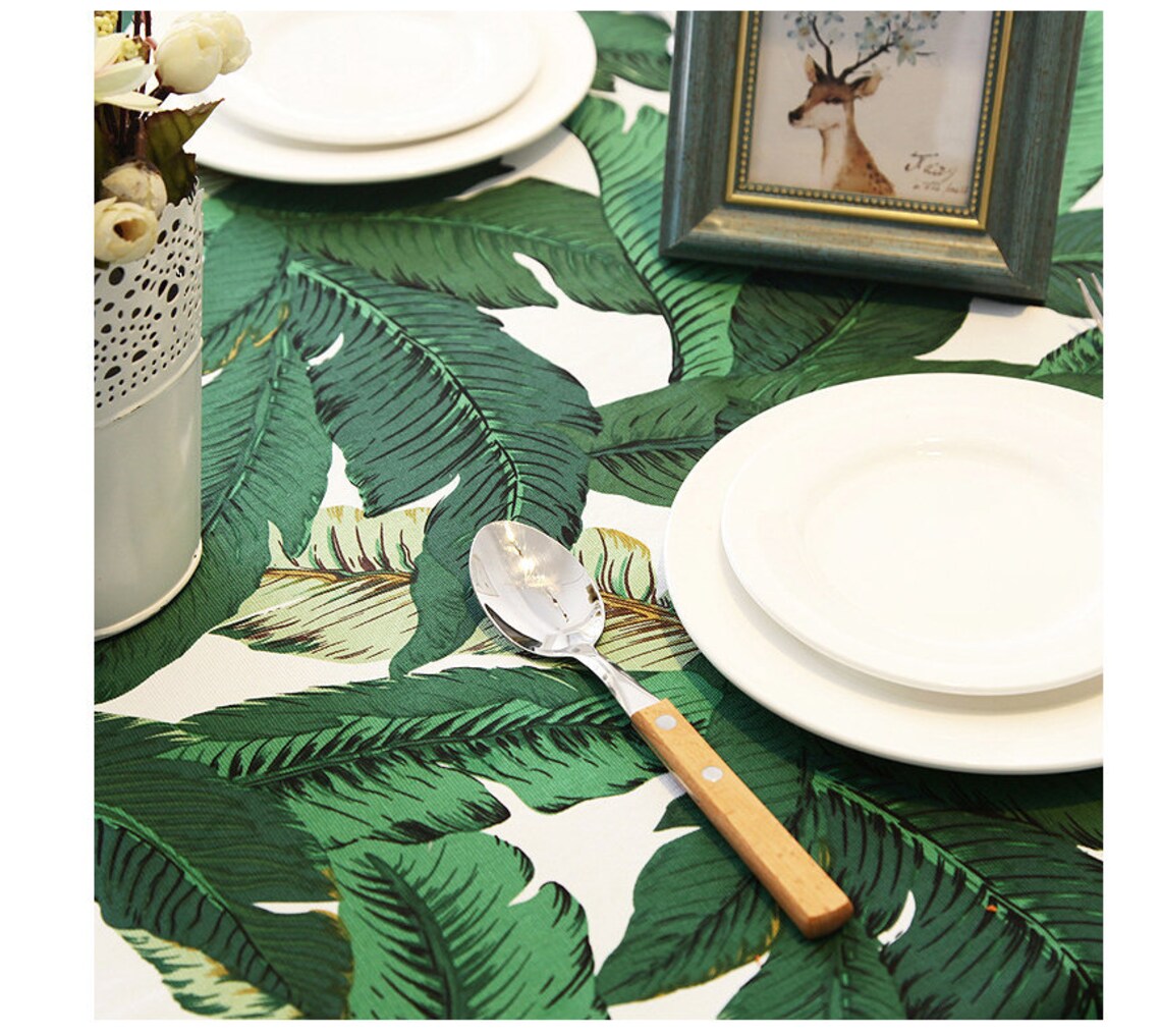 Coffee Tablecloth Palm Tree Rectangle Square Round Oval | Etsy