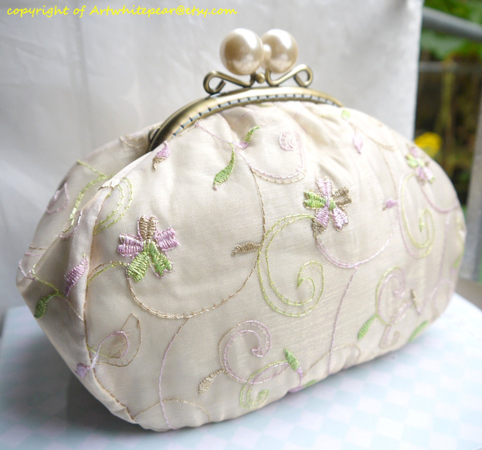 Pearl Kiss Lock Frame Women Bridesmaid Messenger Purses Wallet | Etsy