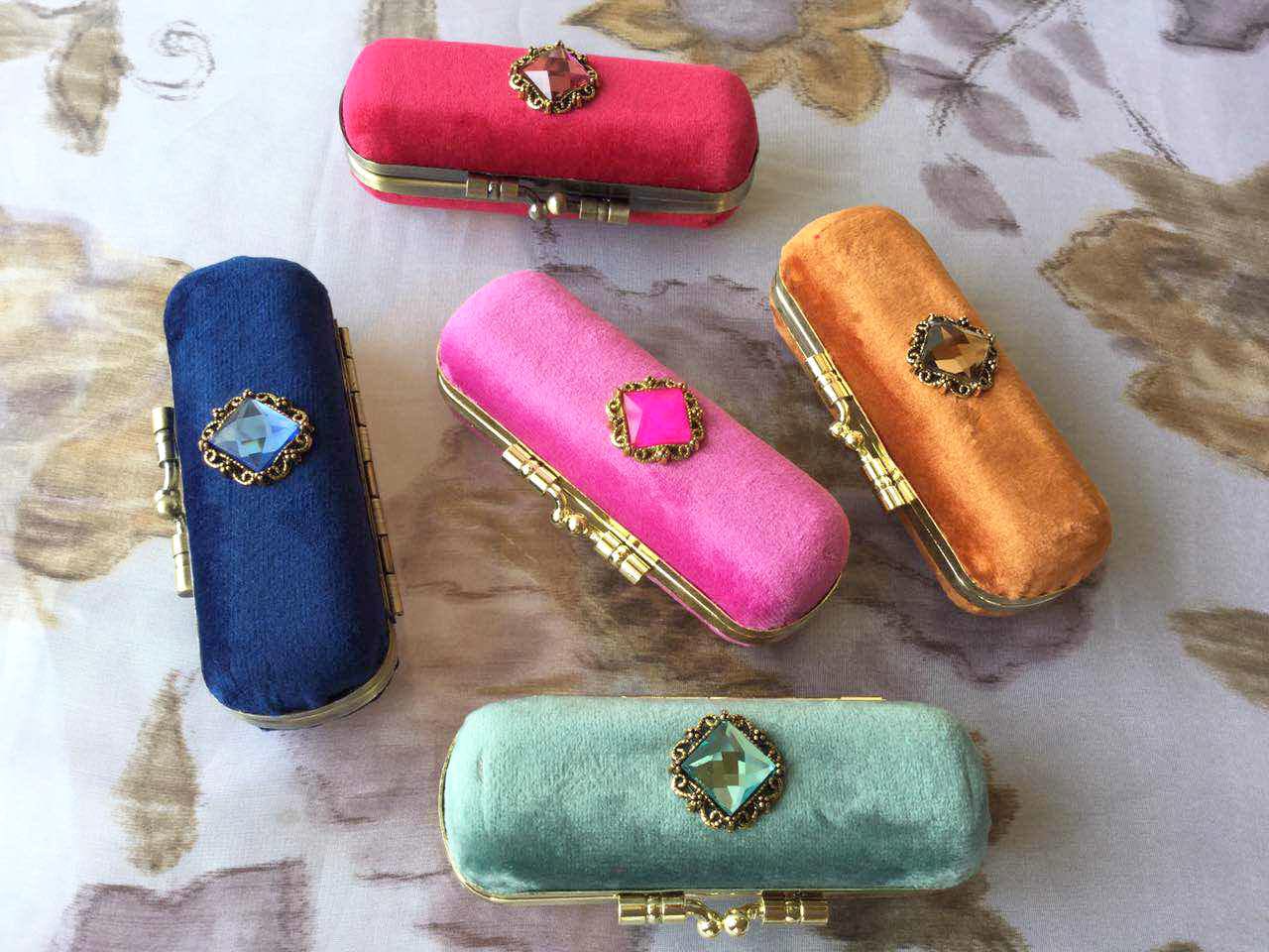 Velvet Lipstick Case & Charm,lipstick Holder,lipbalm Case,kiss Lock ...
