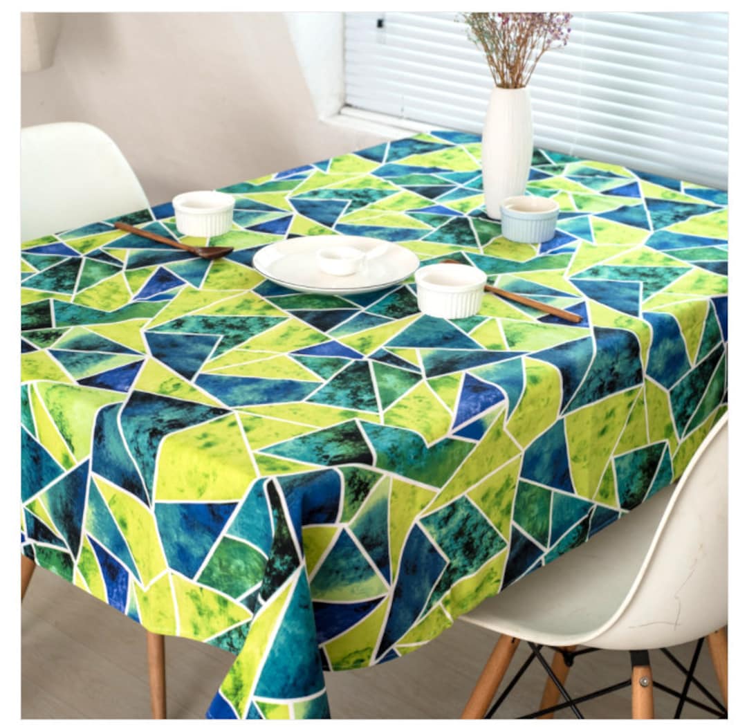 Lemon Blue Rectangle Square Tablecloth,round Oval Tablecloth,party ...