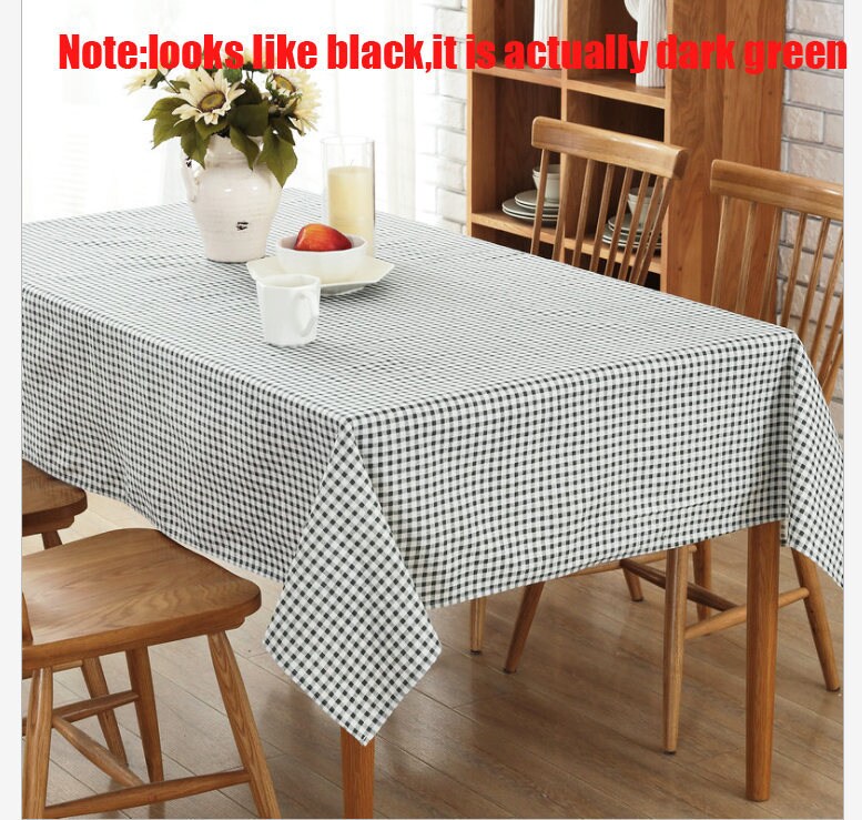 Gingham Check Rectangle Square Linen Tablecloth,round Oval Tablecloth ...