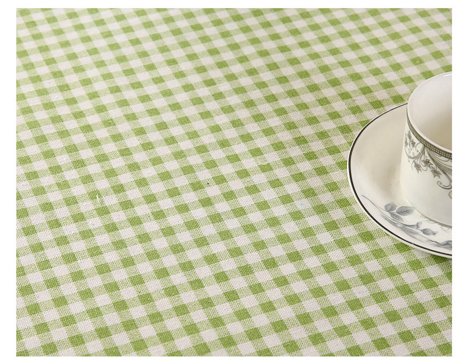 Tablecloth Cotton Linen Gingham Check Rectangle Square Round - Etsy