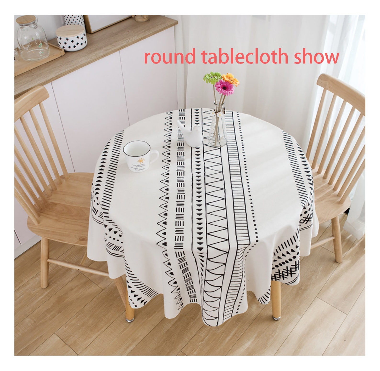 Rectangle Square Round Oval Linen Tablecloth Geometric Stripe - Etsy