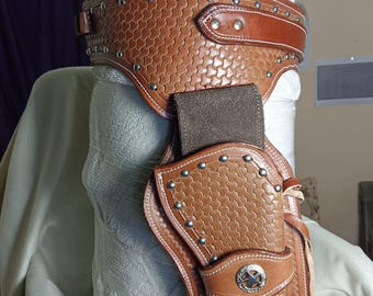 New Holster Belt Right Hand Holster Belt Sass Cowboy Vintage Belt Ammo ...