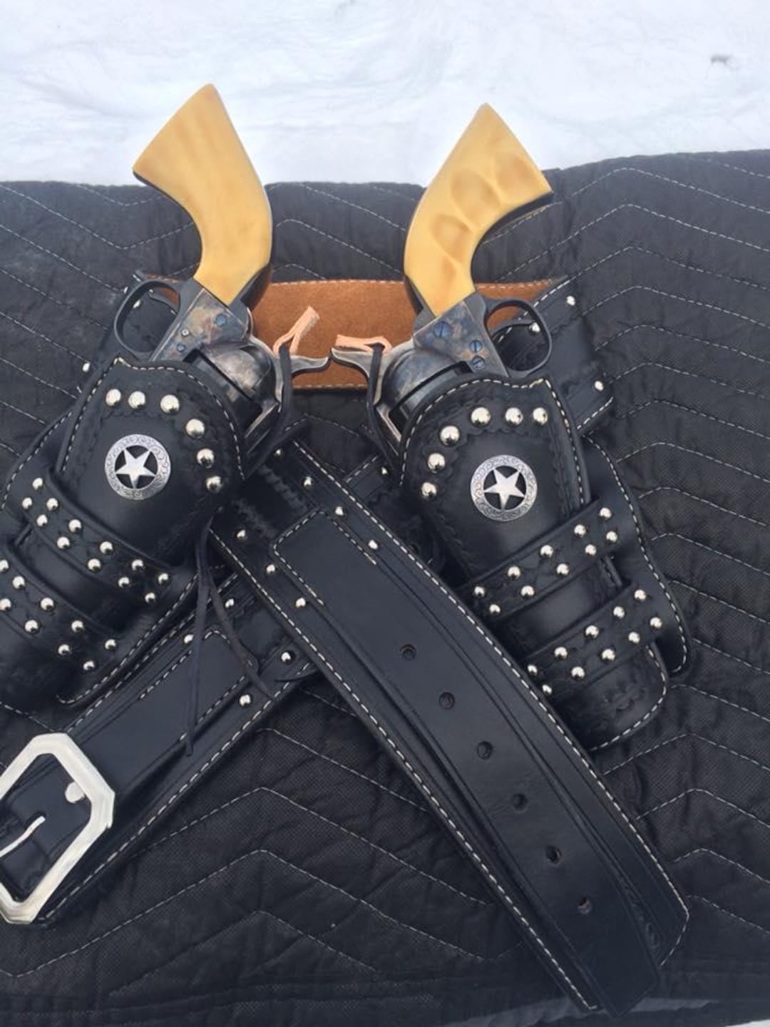 Western Right Hand Holster With Belt Sass Cowboy Vintage Belt Ammo ...