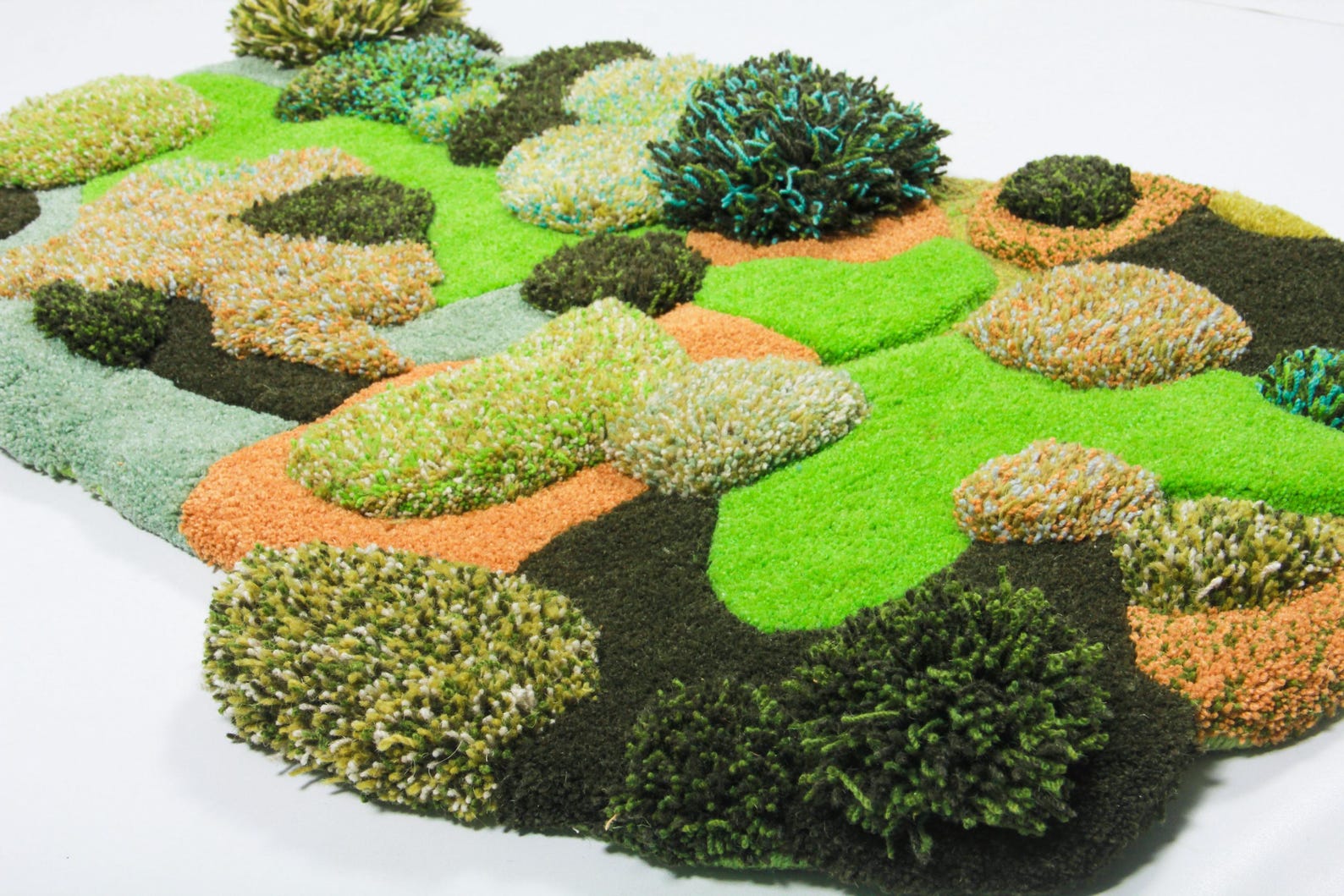 Nature-inspired Hand-tufted Rug – 3D Mossy Terrain Design | Soft ...