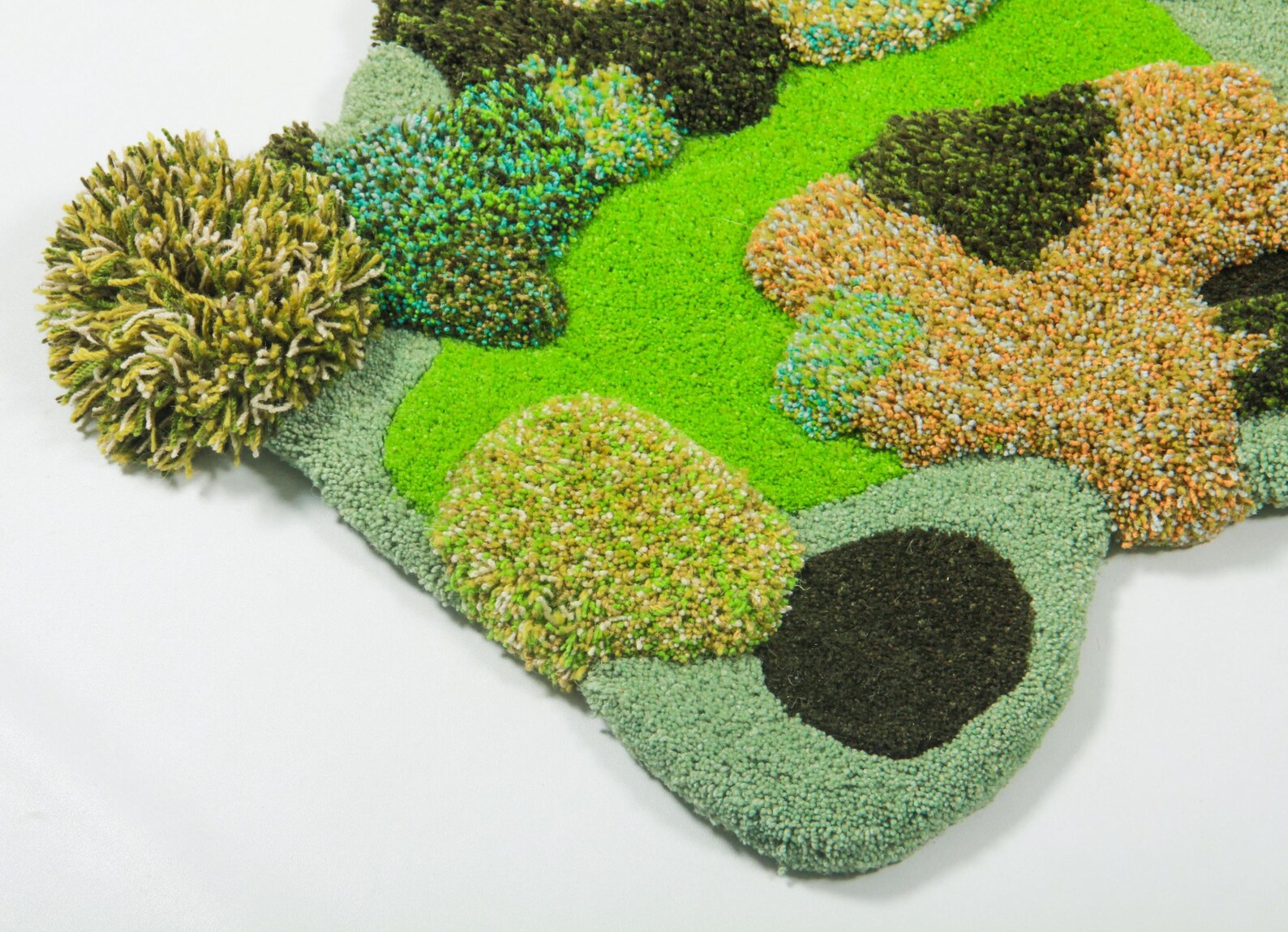 Nature-inspired Hand-tufted Rug – 3D Mossy Terrain Design | Soft ...