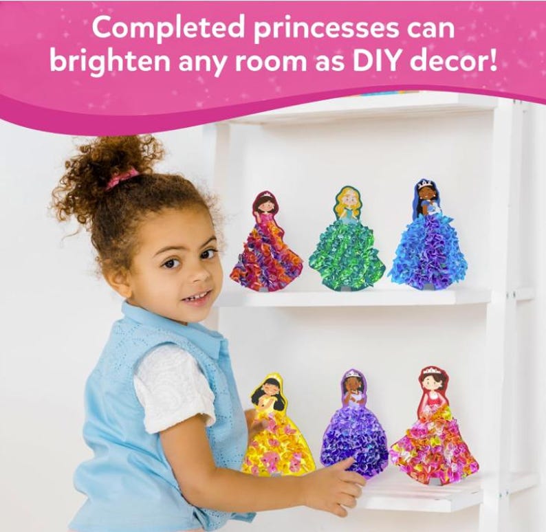 Poke-in Art Princess Craft Kit, Mess-free DIY Wood Activity for Kids ...