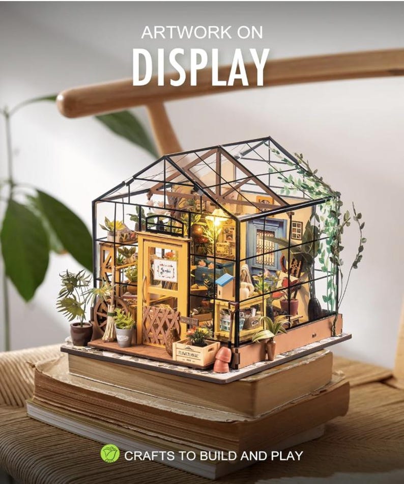 DIY Miniature Greenhouse Kit – Cathy's Flower House Model, Home Decor ...