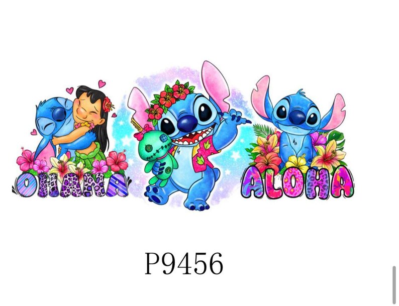 Stitch UV DTF Wrap for 16oz Glass Can – Ohana & Aloha Cup Decal – PNG ...