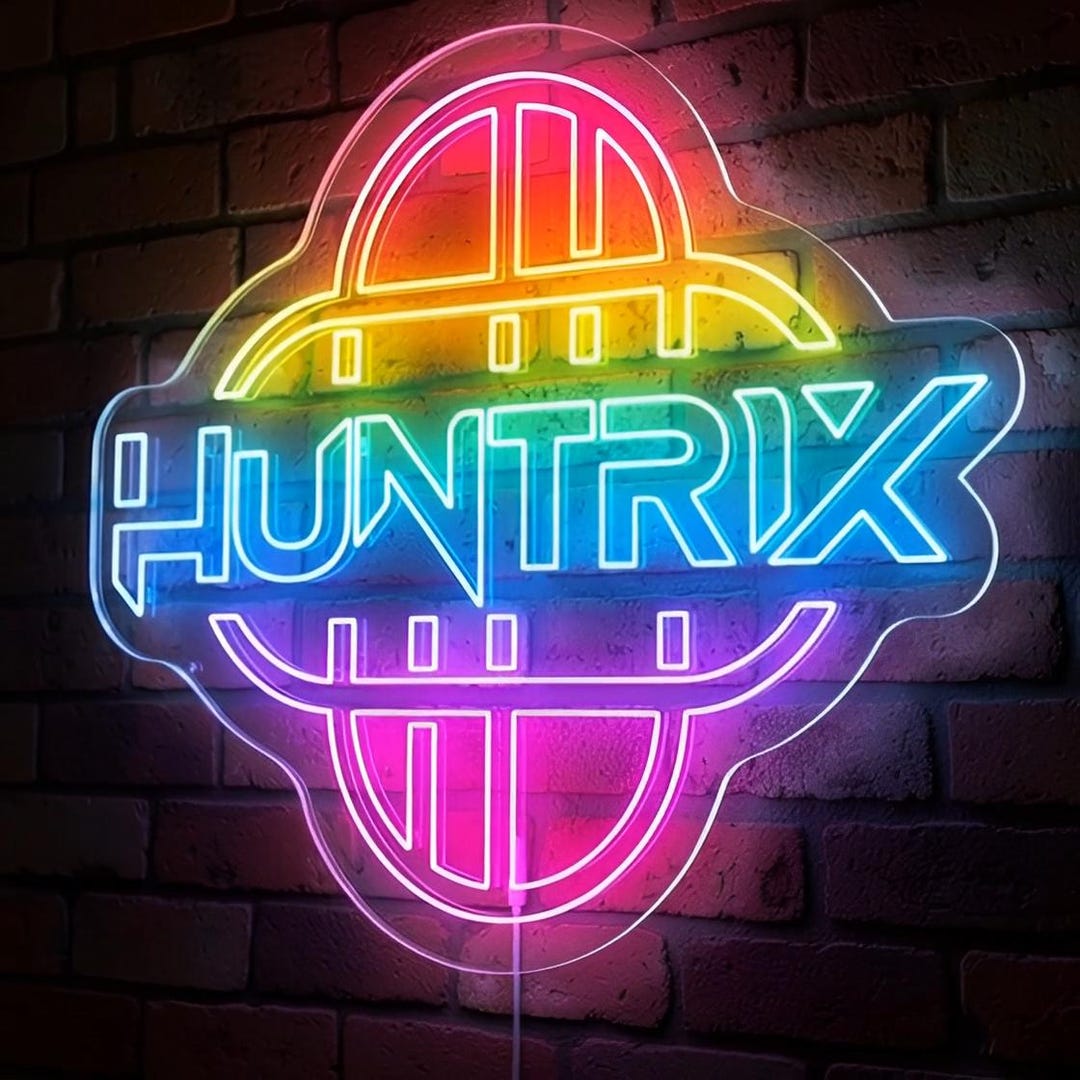 Kpop Demon Hunters Huntrix LED Wall Decor Sign, Rainbow Multi Colors ...
