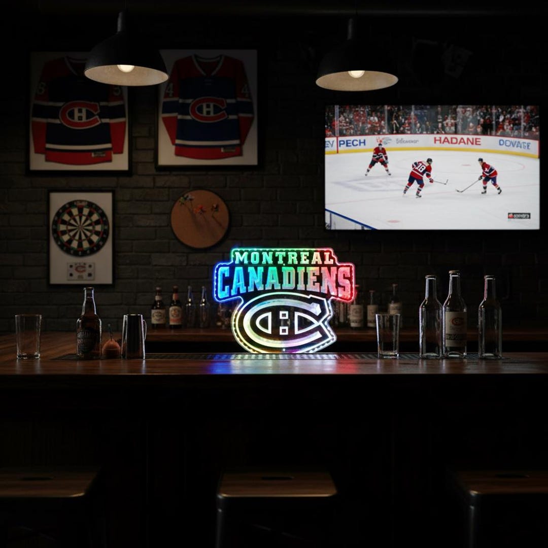 Montreal Canadiens Neon LED Wall Decor Sign, Rainbow Multi Colors Night ...