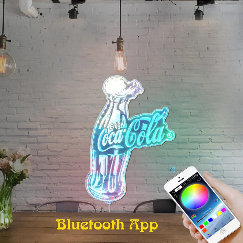 Coca Cola Bottle LED Wall Decor Sign, Game Room Man Cave Decor, Multi ...