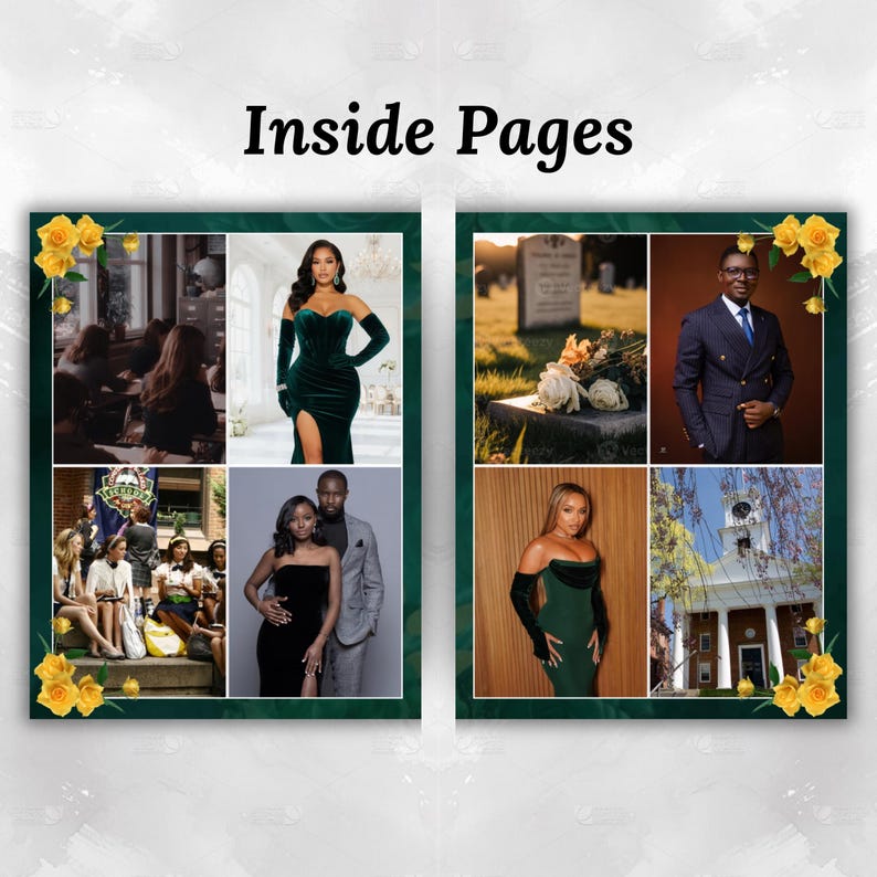 Green Funeral Program Template, Celebration of Life (canva, 8-page ...