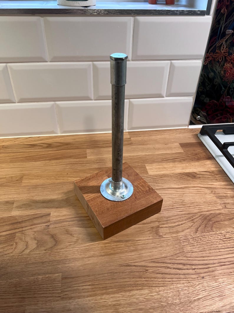 Handmade Oak Paper Towel Holder – Industrial Kitchen Roll Stand - Etsy UK