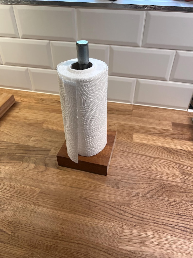 Handmade Oak Paper Towel Holder – Industrial Kitchen Roll Stand - Etsy UK