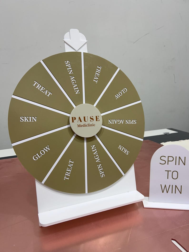 Customisable Prize Wheel – 400mm Spin to Win Game – Salon & Event ...