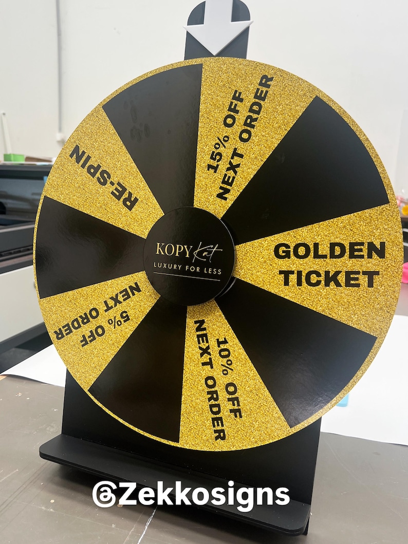 Customised Prize Wheel – 400mm Spin to Win Game – Salon & Event Display ...
