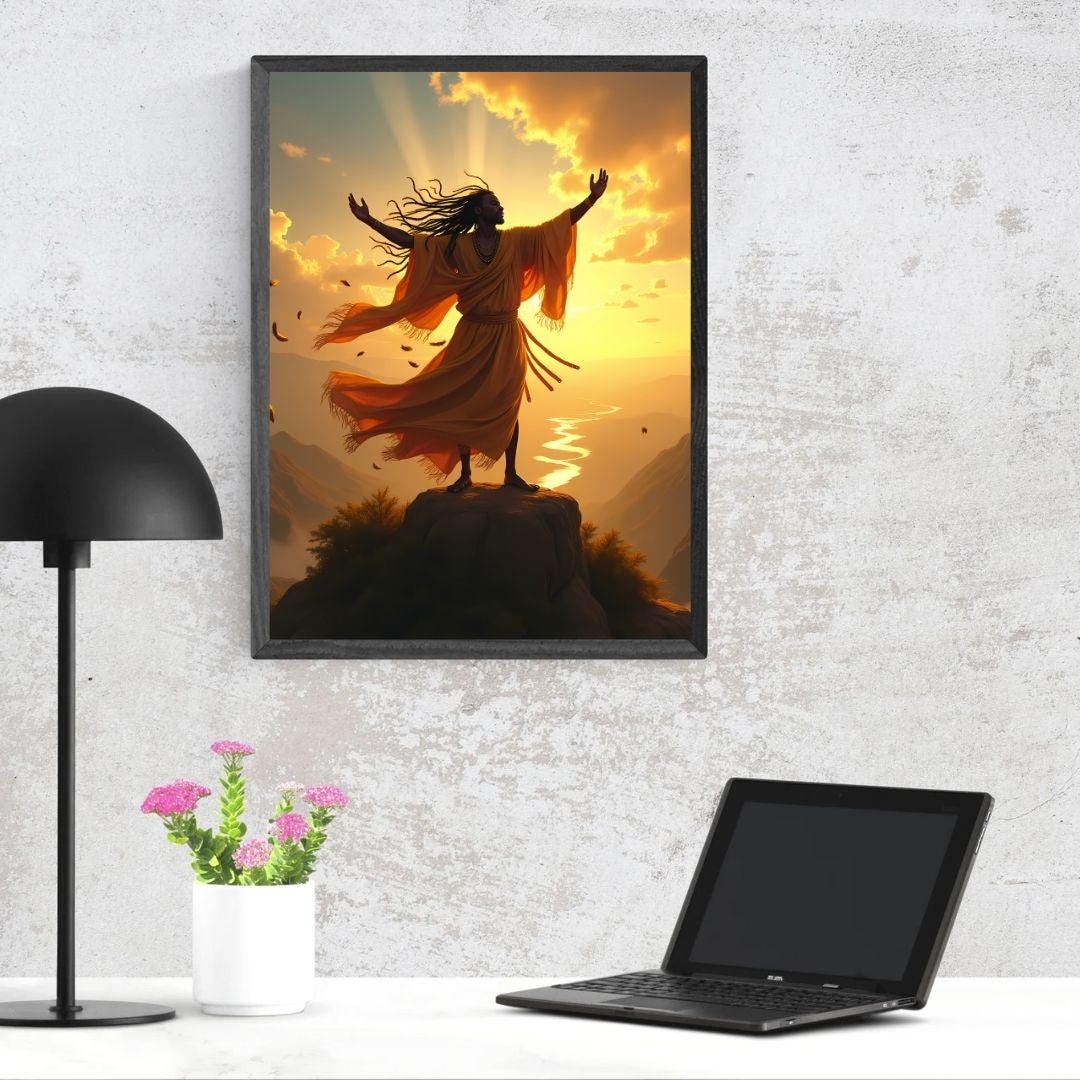Amani Wind God Art Print – Afromystika Spirit King (digital Download ...