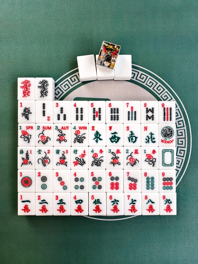 Mahjong Tiles, Vintage Mahjong Set, Black Mahjong Tiles Set, Joker ...