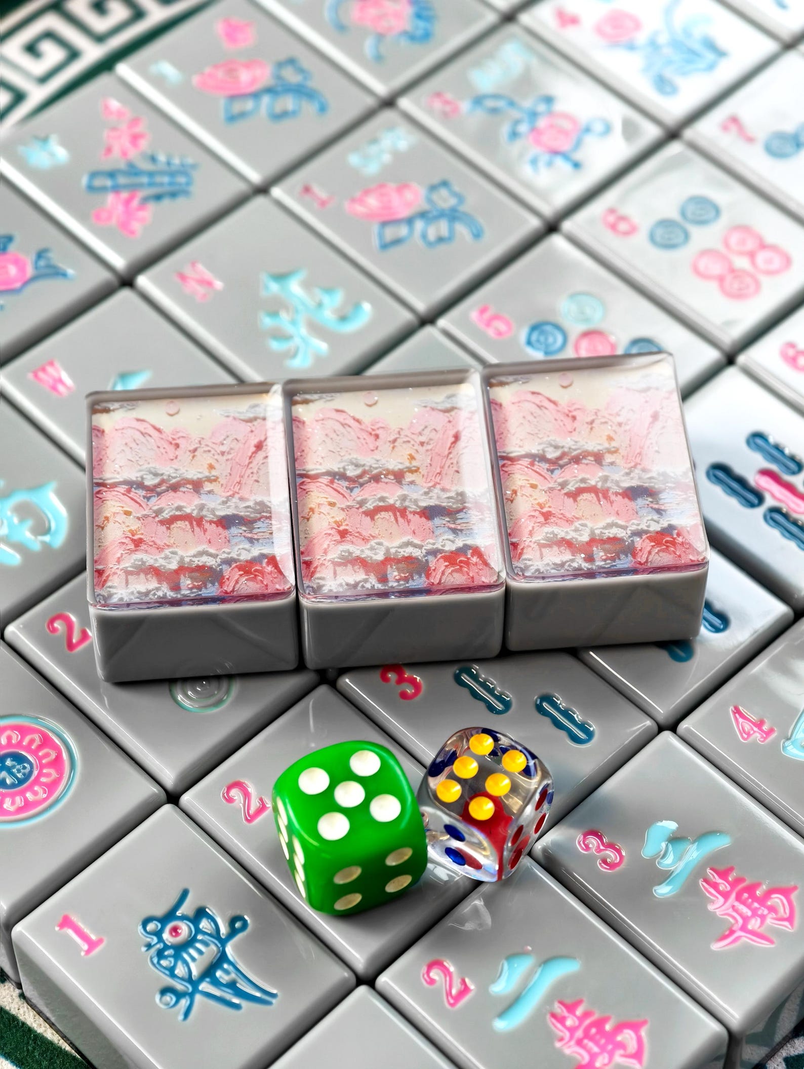 Custom American Mahjong Set 166 Pc Tiles, Personalized Art Backs From ...