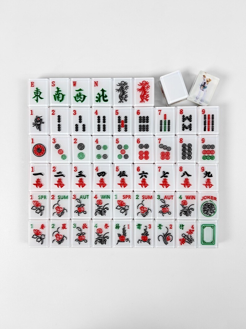 Vintage Cartoon Mouse Mahjong Set 166-pc | Black Resin Tiles With 1920s ...
