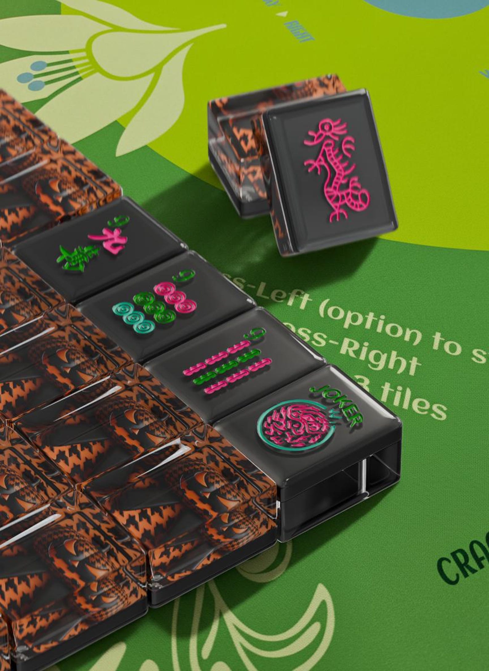 Custom Mahjong Tiles Set 166 Pc American Mahjong, Personalized Hand ...