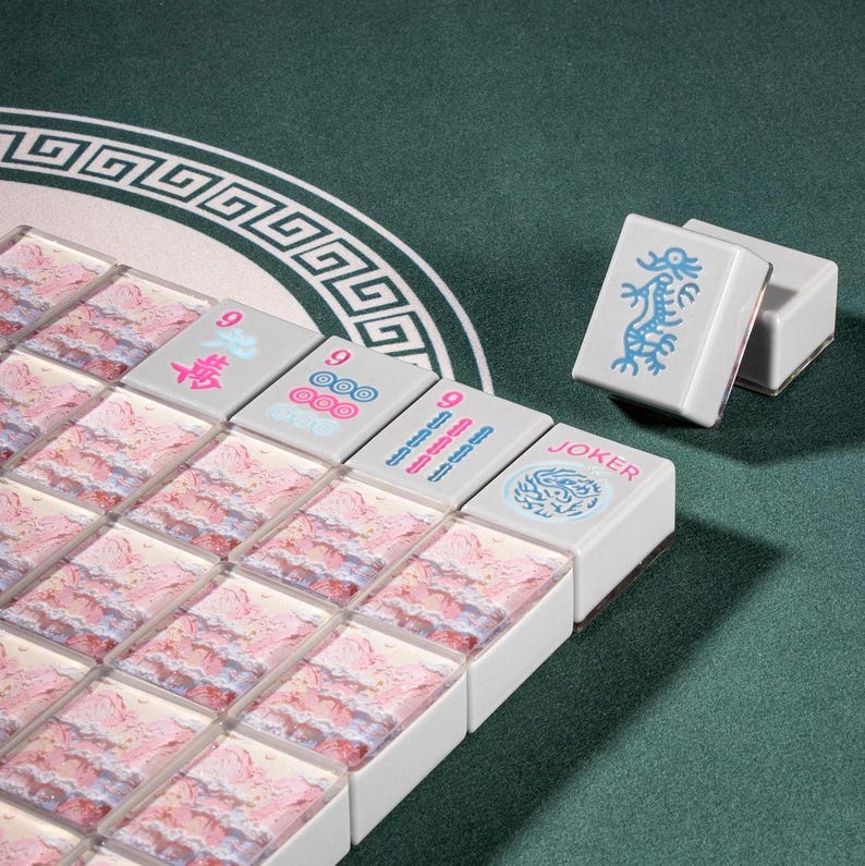 Custom American Mahjong Set 166 Pc Tiles, Personalized Art Backs From ...