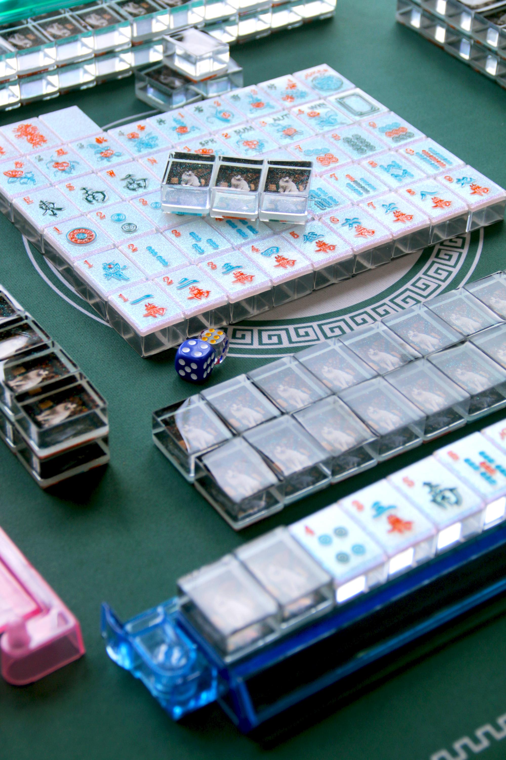 Custom American Mahjong Set 166 Pc Tiles, Personalized Glitter Backs ...