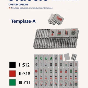 Custom American Mahjong Set 166 Pc Tiles, Personalized Art Backs From ...