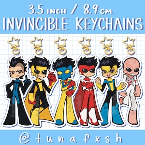 PASWG X INVINCIBLE Acrylic Keychains - Etsy