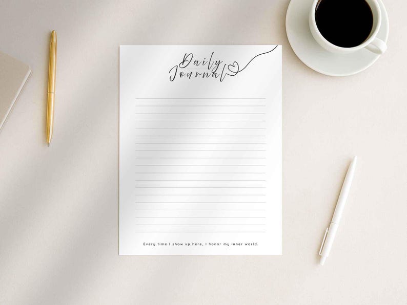 Mindfulness Journal Pages: Printable Daily Affirmations (digital ...