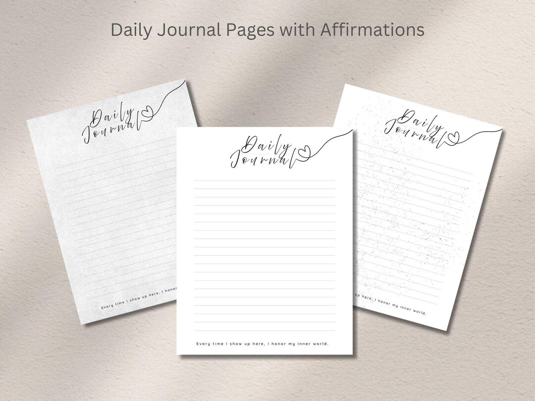 Mindfulness Journal Pages: Printable Daily Affirmations (digital ...