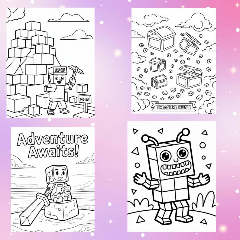 60 Printable Minecraft Coloring Pages for Kids, PDF Digital Download ...