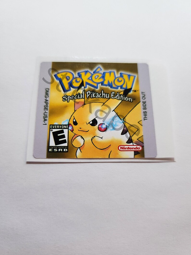 Pokémon Replacement Labels – Gen 1 2 3 – Glossy & Metallic – Game Boy ...