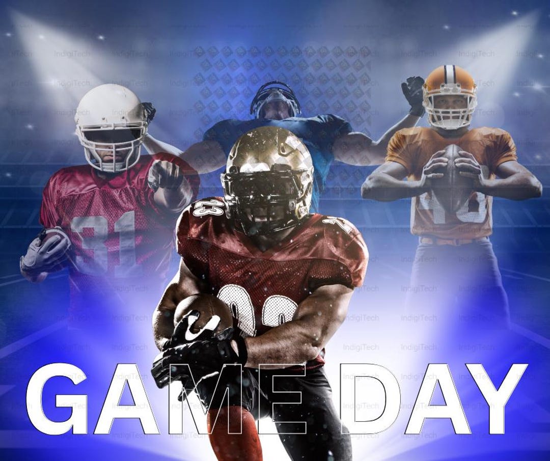 Sports Game Day Canva Templates: Editable Football, Baseball, Hockey ...