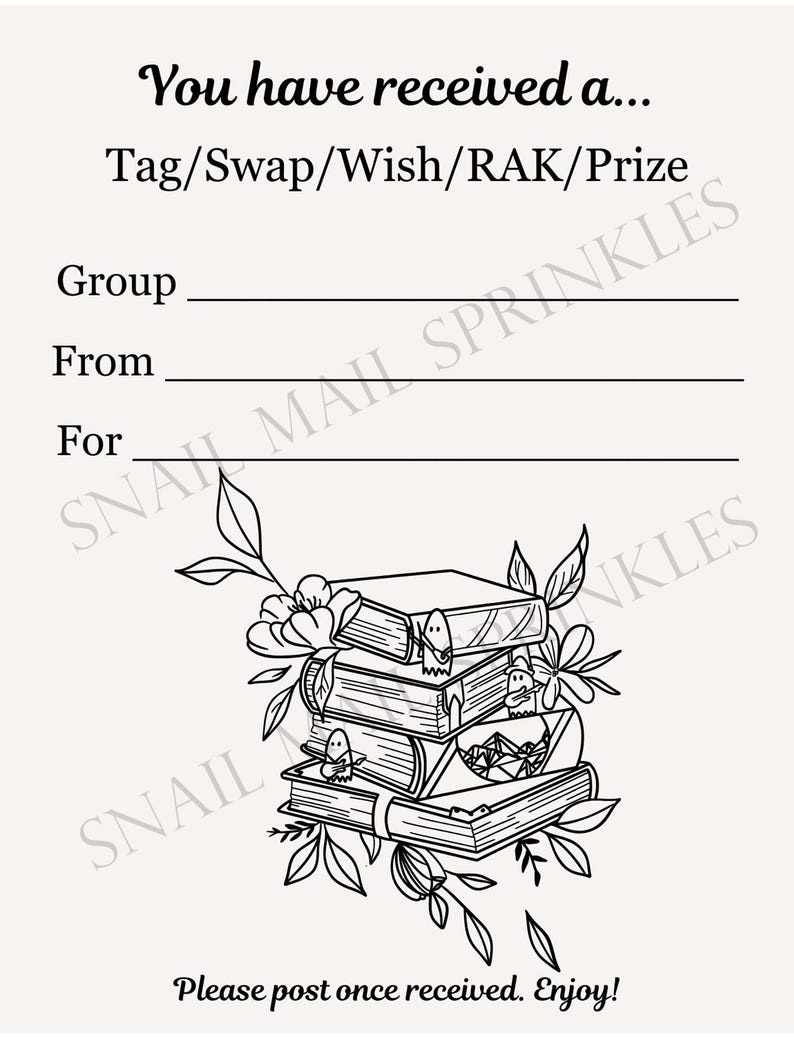 Printable INSTANT DOWNLOAD Tag Insert RAK Wish Group Label - Pen Pal ...