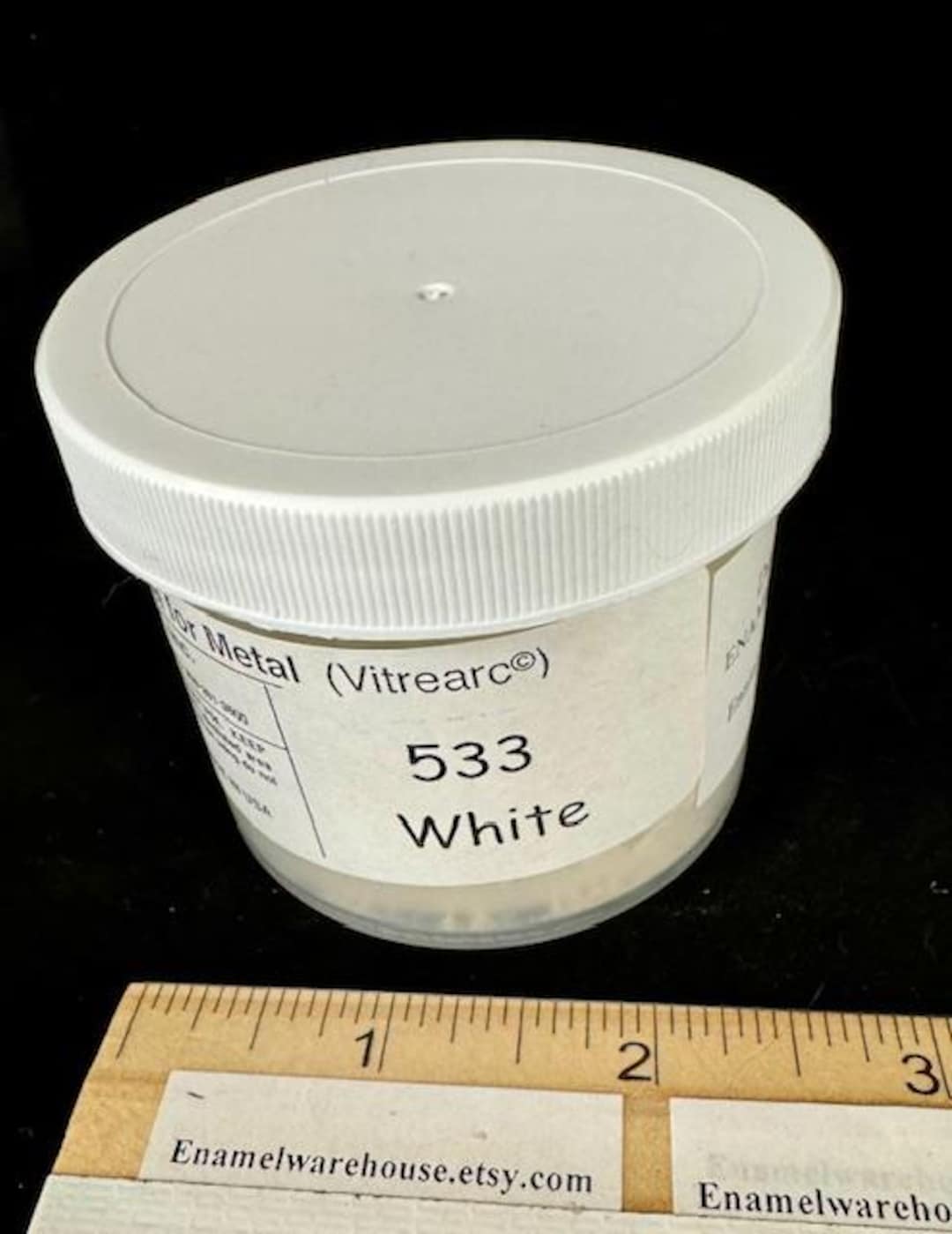 533 White 4 OZ Dry Powdered Form Liquid Enamel - Etsy