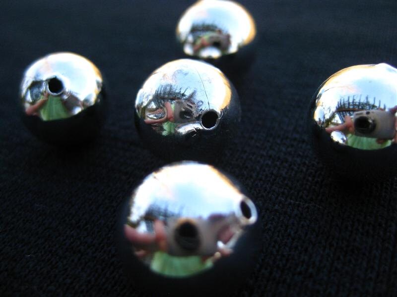 Metal Beads MOON 5 Pcs 13 Mm for Jewelry, Kiln or Torch Firing - Etsy