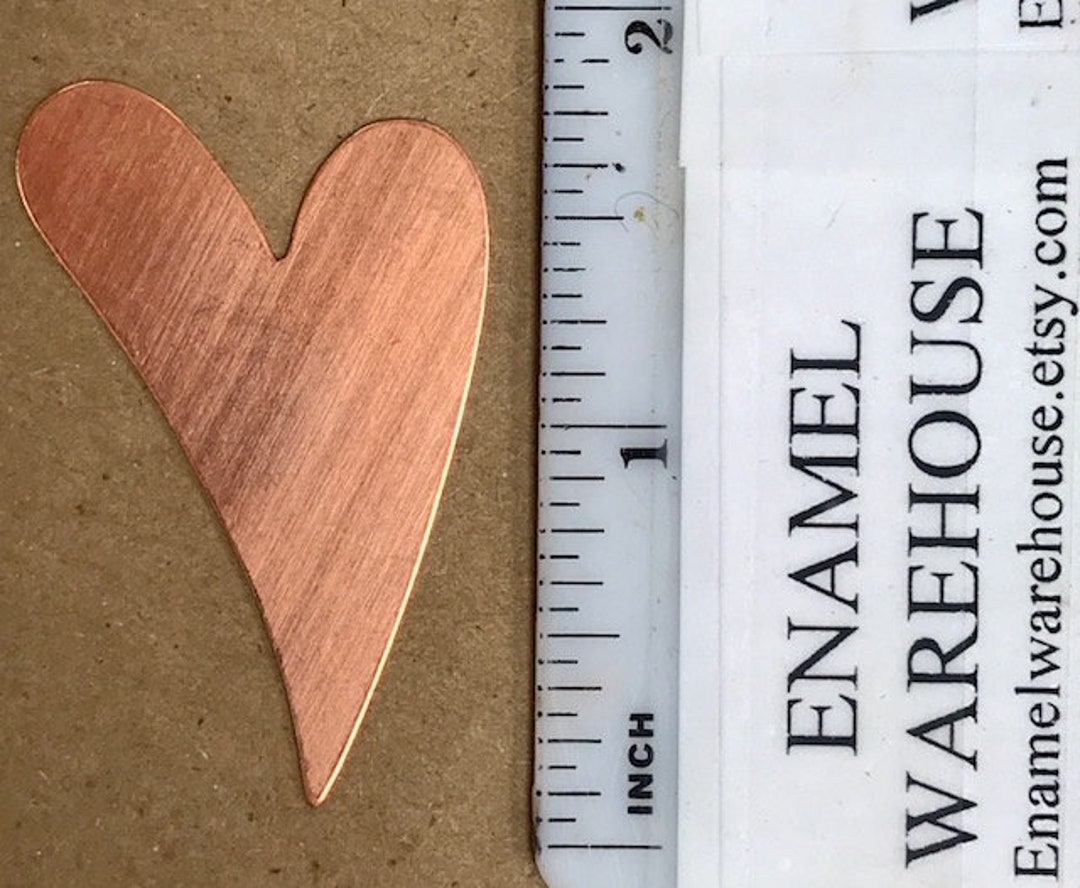 Pack of 6 Largest FUNKY HEART Copper 24ga - 2" X 1" - Etsy