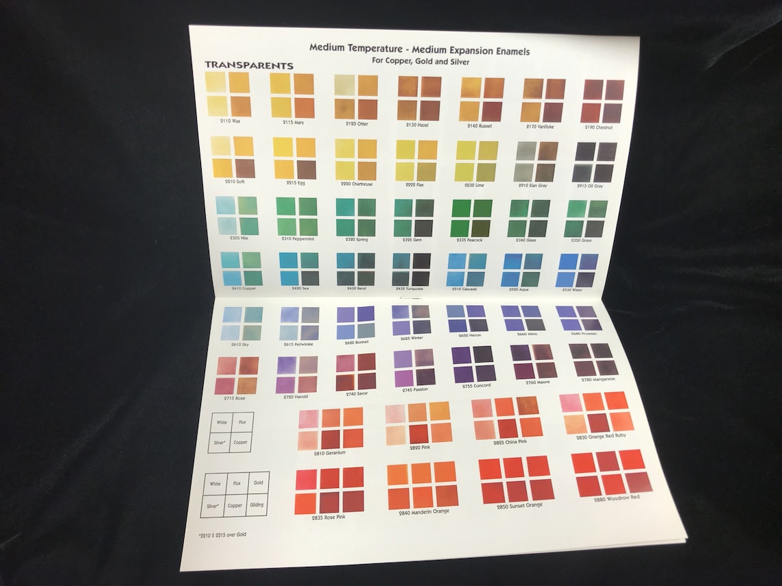 Thompson Enamel COLOR CHART- Catalog Sold Separately - Etsy