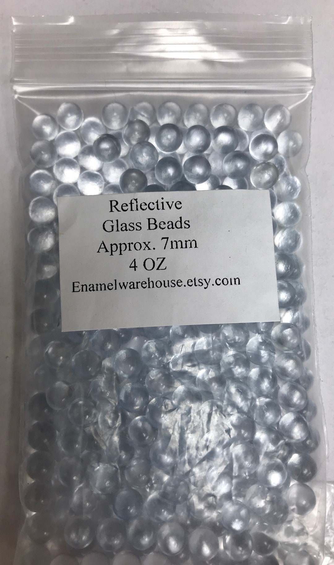 REFLECTIVE GLASS BEADS **7 Mm** 4 Oz for Textured Design on Enameled ...