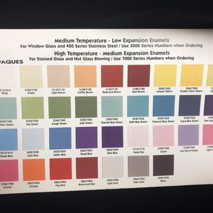 Thompson Enamel COLOR CHART- Catalog Sold Separately - Etsy