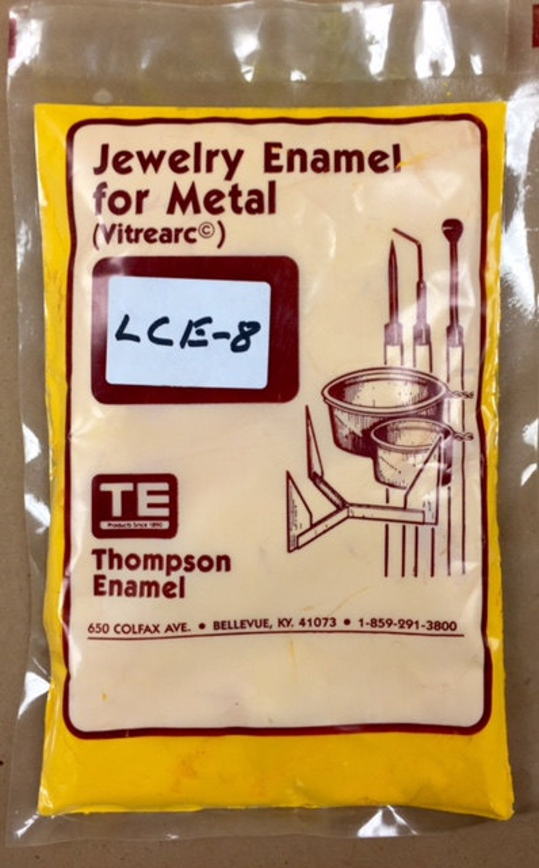 LCE8 YELLOW - 8 Oz Dry Powder Form Liquid Enamel - Etsy