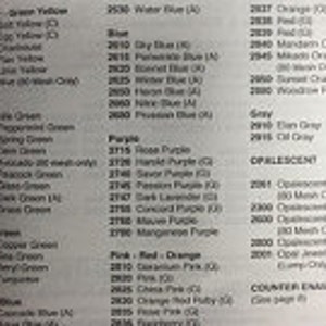 REFERENCE TRANSPARENT CHART - for Reference Only - Do Not Purchase! - Etsy